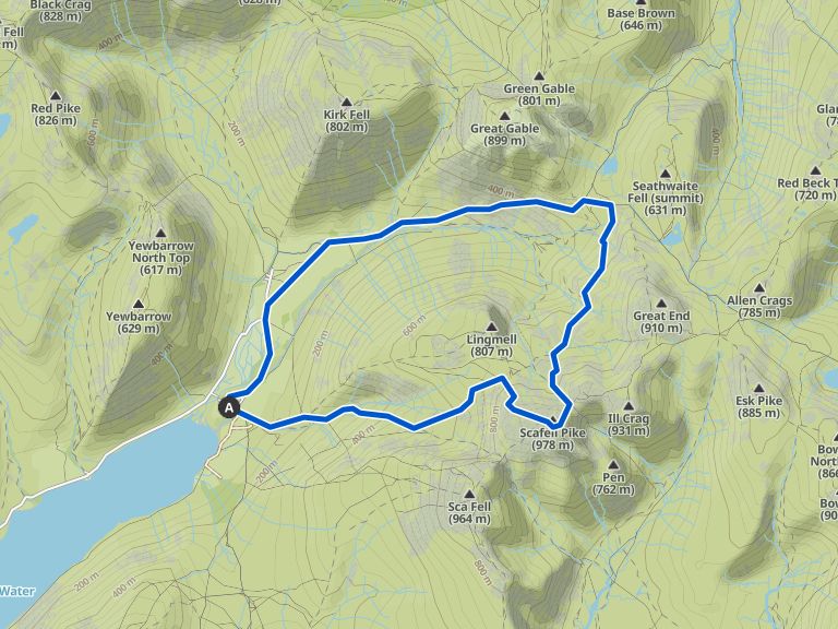 Scafell Pike – Styhead Tarn Loop from Seatoller | hike | Komoot